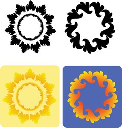 Number 3 floral decorative ornament Royalty Free Vector