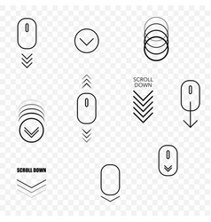 Web page scroll down symbols Royalty Free Vector Image