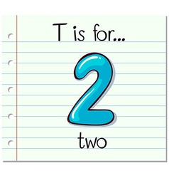 Flashcard letter T is for time Royalty Free Vector Image