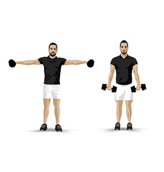 Training fly weights Royalty Free Vector Image