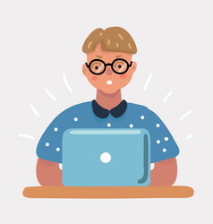 Mascot cartoon design computer mouse with wink Vector Image