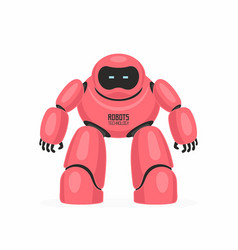 Red robot cartoon Royalty Free Vector Image - VectorStock