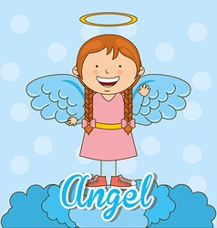Cute angel kawaii style religious holidays Vector Image