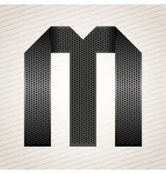 Vintage gray letter m concept Royalty Free Vector Image