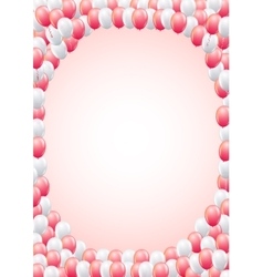 Holiday frame with balloons Royalty Free Vector Image