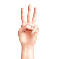 Hand in middle finger sign Royalty Free Vector Image