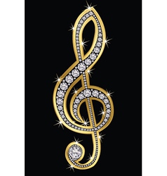 Diamond treble clef Royalty Free Vector Image - VectorStock