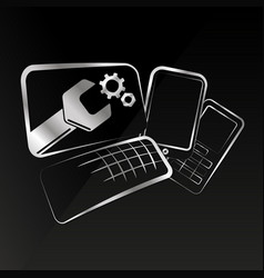 Phone repair icons set Royalty Free Vector Image