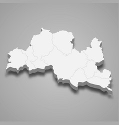 3d map region russia Royalty Free Vector Image