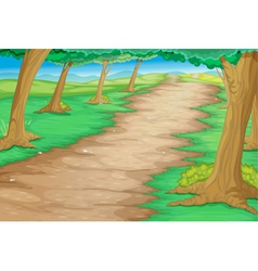 Forest path Royalty Free Vector Image - VectorStock