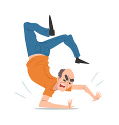 Man falling into open manhole sketch Royalty Free Vector