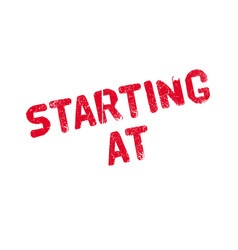 Starting at rubber stamp Royalty Free Vector Image