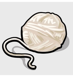 Ball white wool thread icon Royalty Free Vector Image