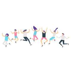 Group young people teenagers team happy Royalty Free Vector