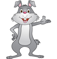 Cartoon rabbit running Royalty Free Vector Image