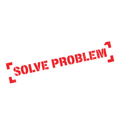 Solve problem rubber stamp Royalty Free Vector Image
