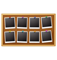 Empty photo frames paper notes Royalty Free Vector Image