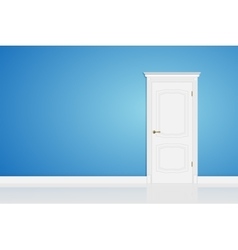 Blue abstract 3D geometrical design door in Vector Image
