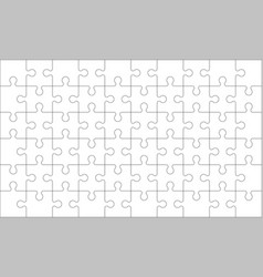 Two connected puzzle pieces one continuous line Vector Image