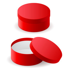 Blank round box template for your package design Vector Image