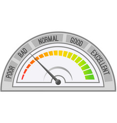 Color scale with arrow from no to max and change Vector Image