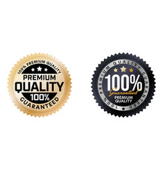 Premium quality guaranteed golden label Royalty Free Vector