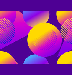 Geometric shapes in isometric style with gradient Vector Image