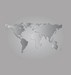 Gray world map Royalty Free Vector Image - VectorStock