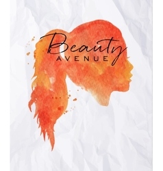 Adult and young womans vintage side faces Vector Image