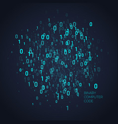 Blue binary computer code background Royalty Free Vector