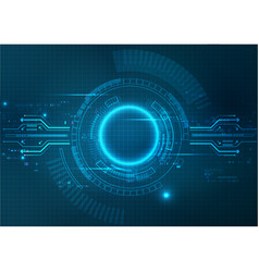 Blue radar screen hud hi-tech futuristic Vector Image