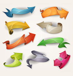 Cartoon banners and ribbons Royalty Free Vector Image