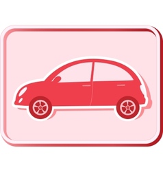 Red car icon cartoon Royalty Free Vector Image