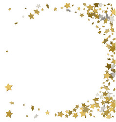 3d gold frame or border of random scatter golden Vector Image
