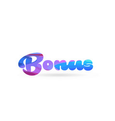 Strong pink blue color word text logo icon Vector Image