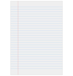 Notebook paper Royalty Free Vector Image - VectorStock