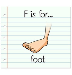 Flashcard letter f is for fire Royalty Free Vector Image