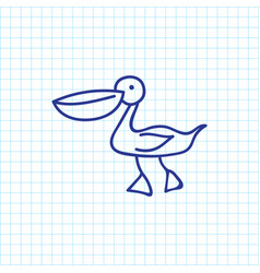 Of zoo symbol on waterbird Royalty Free Vector Image
