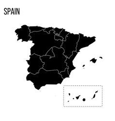 Spain political map of administrative divisions Vector Image