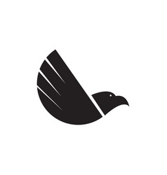 Black bird icon logo design Royalty Free Vector Image