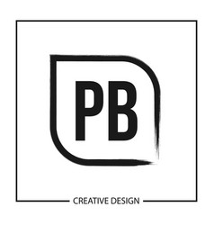 Initial letter pb logo template design Royalty Free Vector