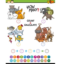Preschool math educational activity Royalty Free Vector