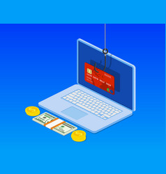 Internet phishing and hacking attack concept Vector Image