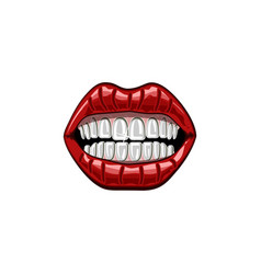 Lips and teeth Royalty Free Vector Image - VectorStock
