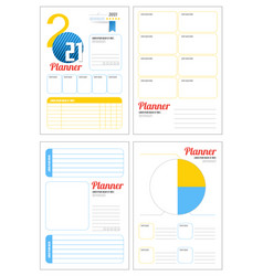 Weekly planner with funny outer space and funny Vector Image