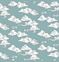 Seamless pattern with clouds Royalty Free Vector Image