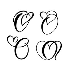 Vintage floral monogram letter r Royalty Free Vector Image
