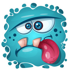 Funny cute crazy monster character halloween Vector Image