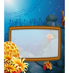 A border underwater Royalty Free Vector Image - VectorStock