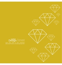 Gold diamond Royalty Free Vector Image - VectorStock